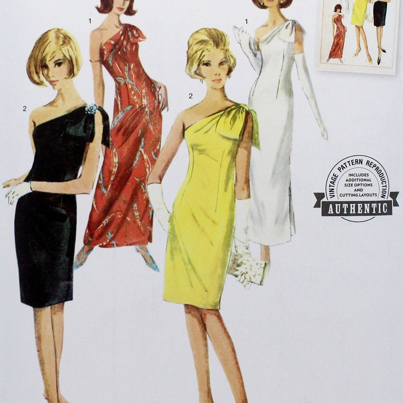 One Shoulder Dress Pattern - Etsy