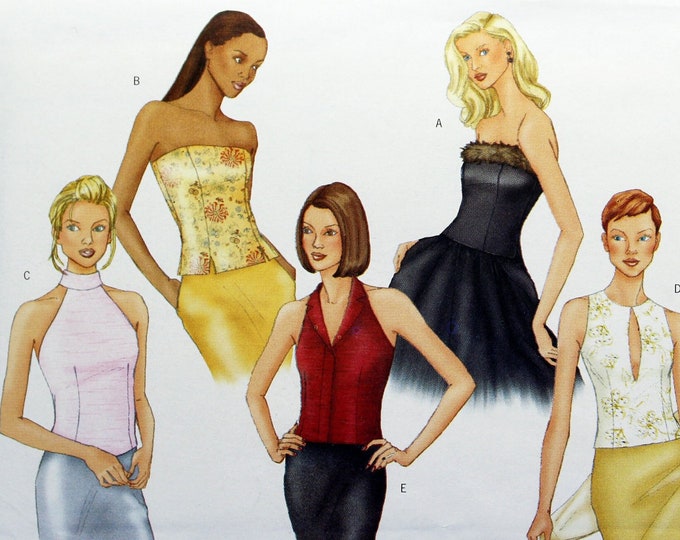 Butterick Sewing Pattern 6879, Misses' Easy Halter Style, Strapless and ...
