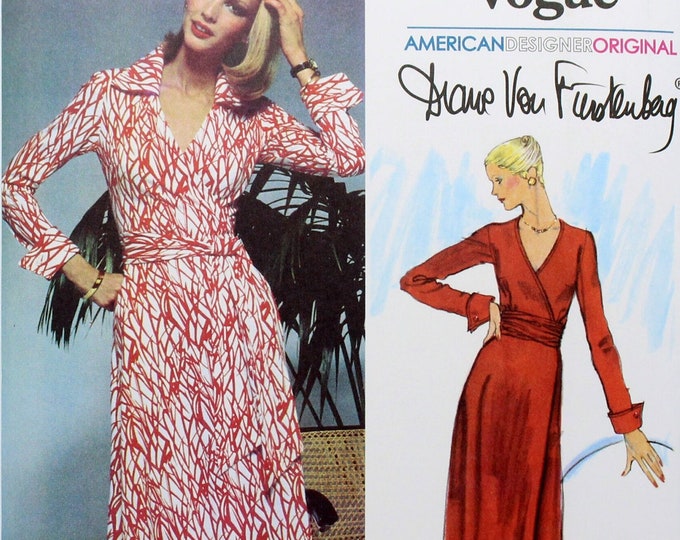 Vogue Sewing Pattern V2000 Misses' DVF Wrap Dress, Uncut/ff, Misses ...