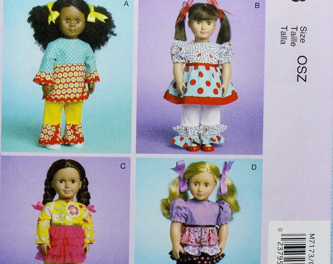 Mccall's Sewing Pattern 7173, Doll Tops and Pants for 18 Dolls Sewing ...