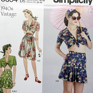 Simplicity Sewing Pattern 8654 Misses' Retro Style Shaped - Etsy