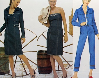 Butterick Sewing Pattern 4871, Misses' Easy Jacket, Dress and Pants ...
