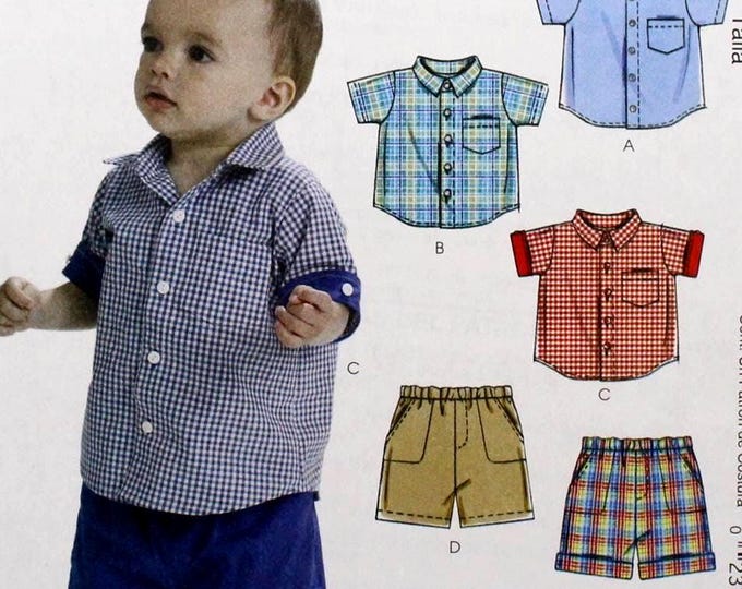 Butterick Sewing Pattern 6030, Infant Boys Shirt, T-shirt, Pants and ...
