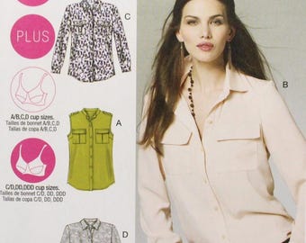 Mccall's Sewing Pattern 5664, Misses' Flared Shirts Sewing Pattern ...