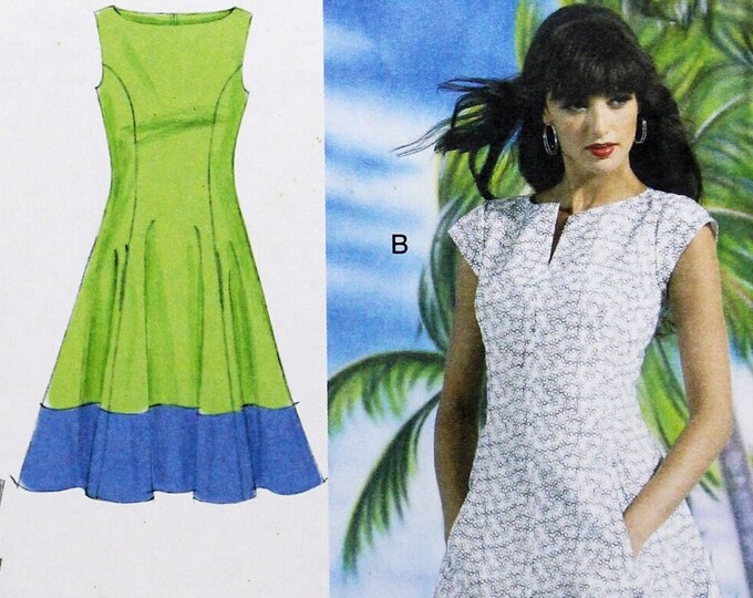 Mccall's Sewing Pattern 6741, Misses'/miss Petite Fit and Flare Lined ...
