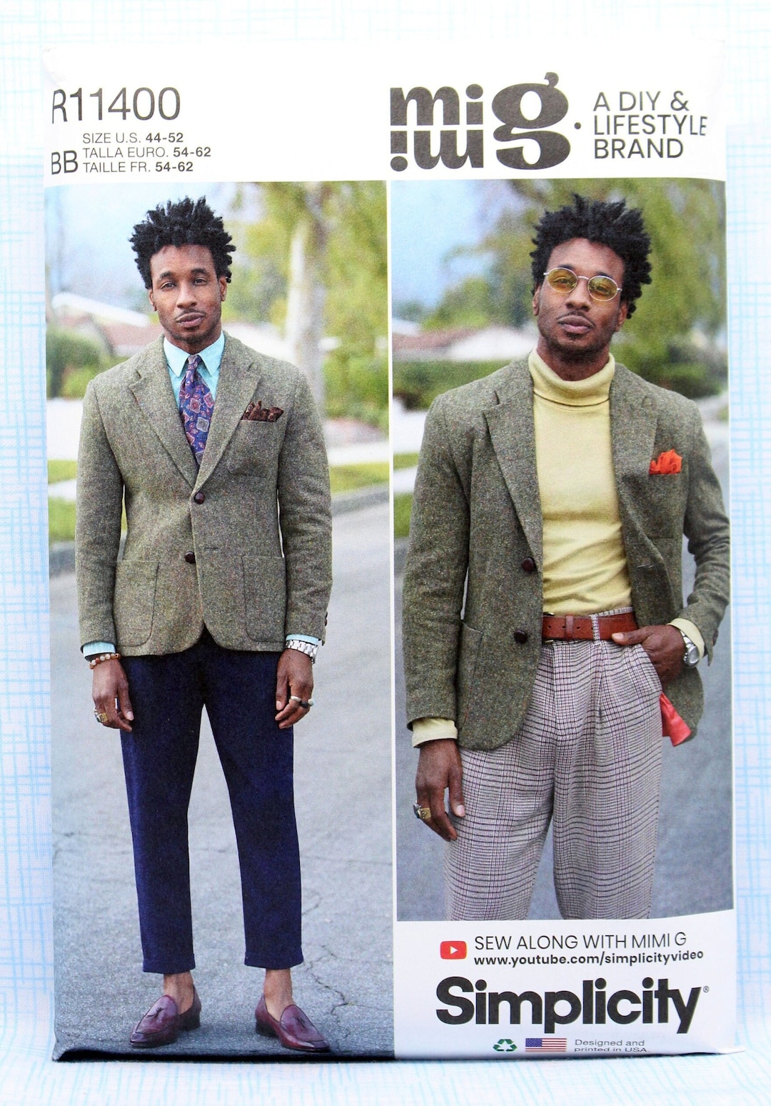 Simplicity Sewing Pattern R11400, Men's Lined Blazer, Uncut/ff, Men's ...