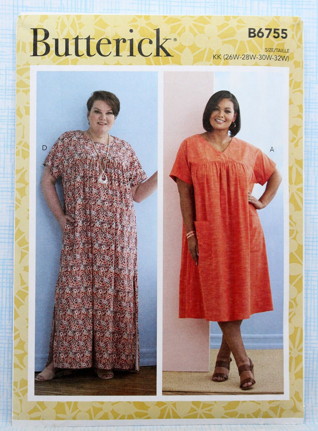 Butterick Sewing Pattern 6755, Women's Easy Loose-fitting Dress, Uncut ...