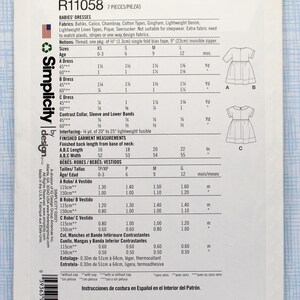 Simplicity Sewing Pattern R11058, Babies' Dresses Sewing Pattern ...