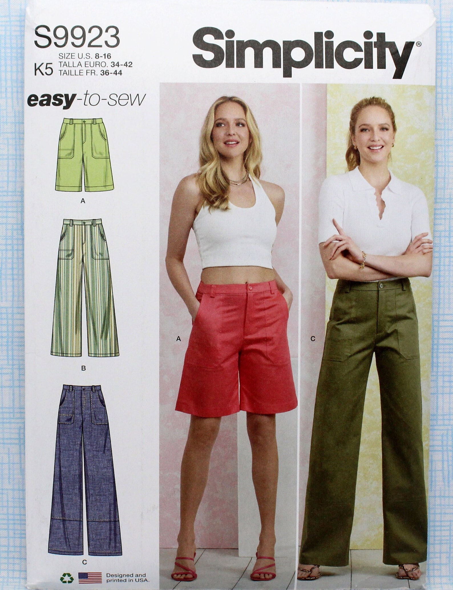 Simplicity Sewing Pattern 9923, Uncut/ff, Misses' Pants in Two Length ...