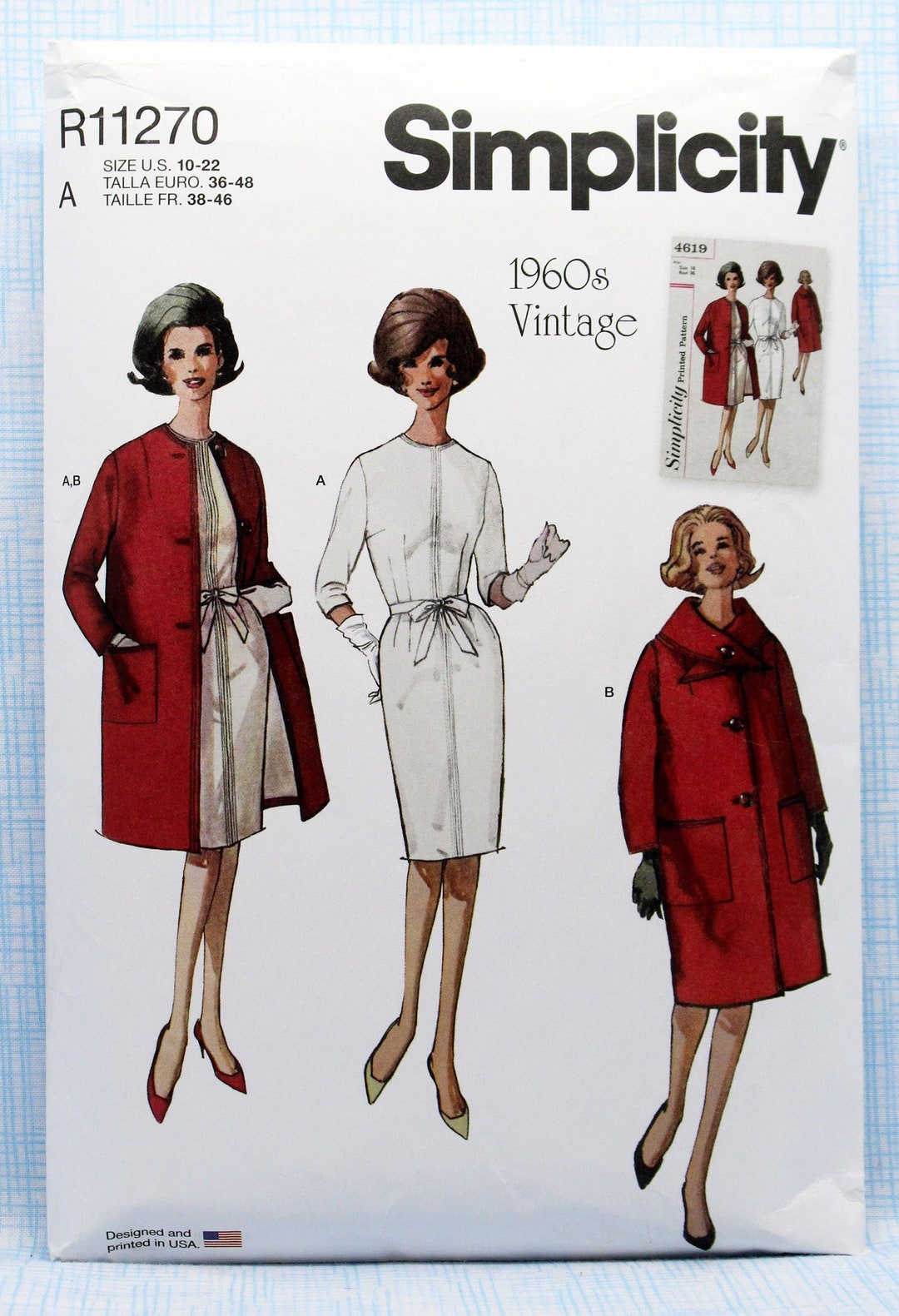 Simplicity Sewing Pattern R11270, Misses' Retro One-piece Dress and ...
