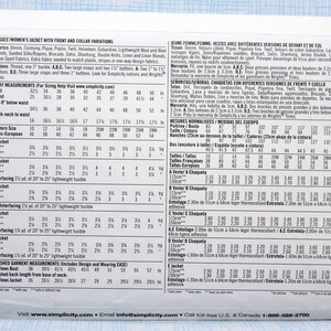 Simplicity Sewing Pattern 2543, Women's Jacket With Front and Collar ...