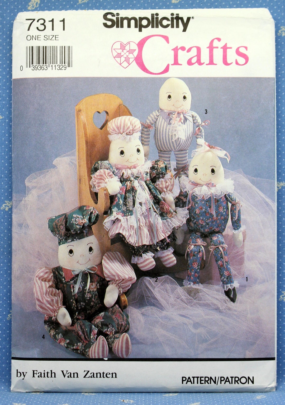 Simplicity Sewing Pattern 7311, Stuffed 23 Egghead Dolls and Clothes ...
