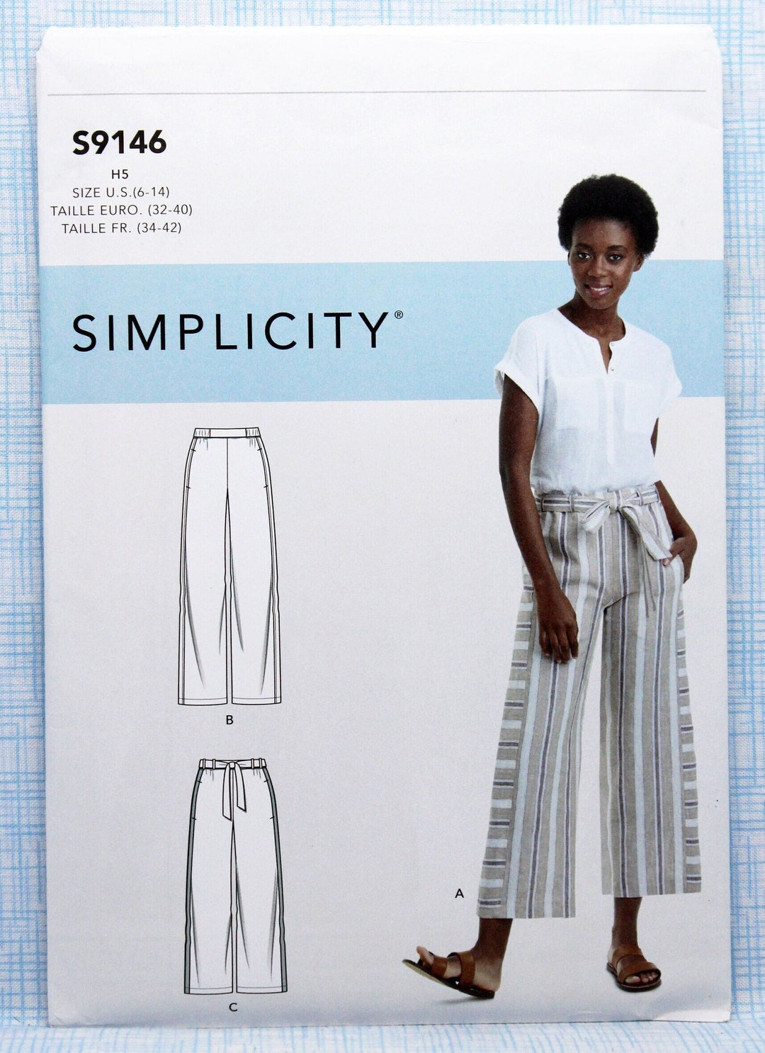 Simplicity Sewing Pattern 9146 Misses' Pull-on Pants With - Etsy