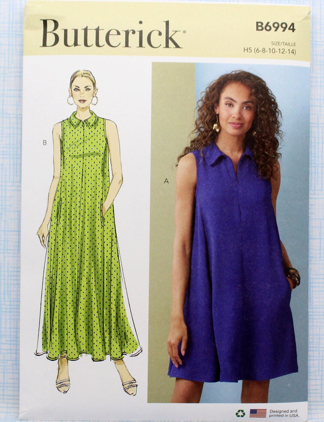 Butterick Sewing Pattern 6994, Misses' Loose-fitting Dresses, Uncut/ff ...
