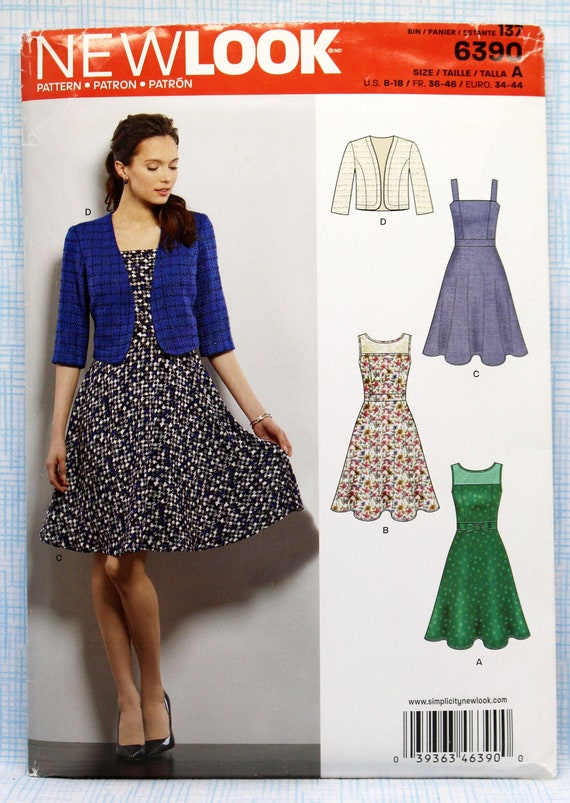 New Look Sewing Pattern 6390 Misses' Dress With Full - Etsy