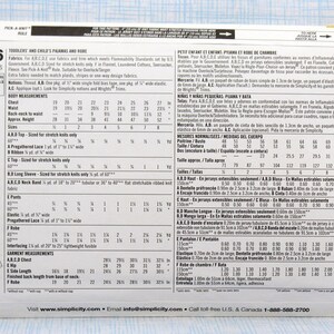 Simplicity Sewing Pattern 2826, Toddlers' Pajamas and Wrap Robe, Uncut ...