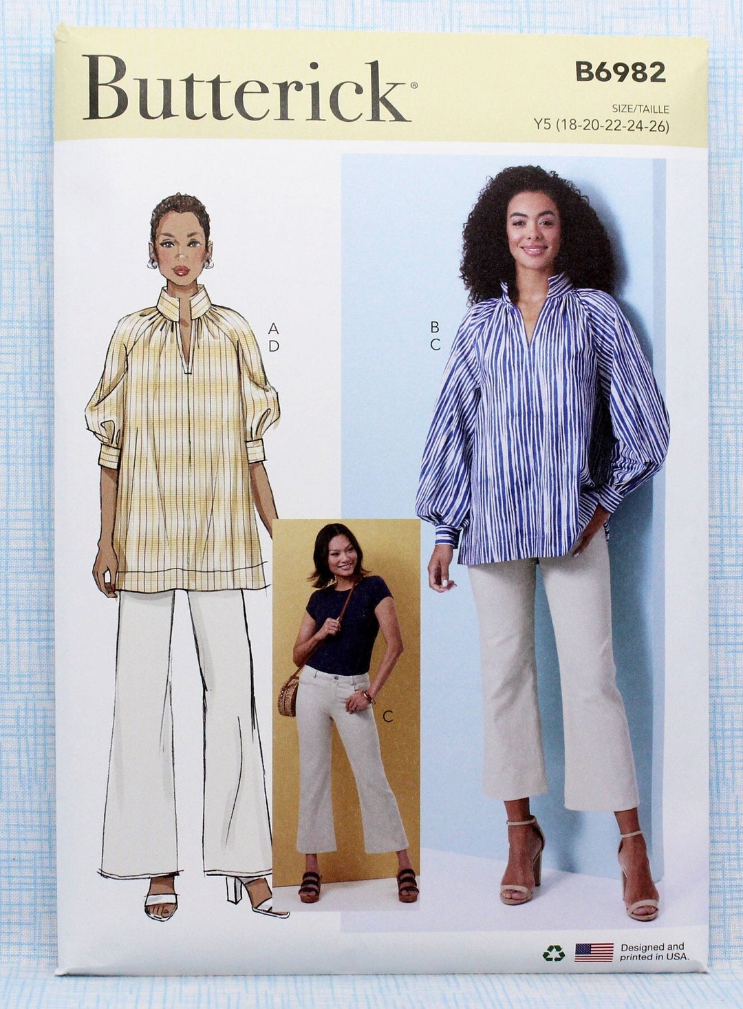 Butterick Sewing Pattern 6982 Misses' Tunics and Jeans, Uncut/ff ...