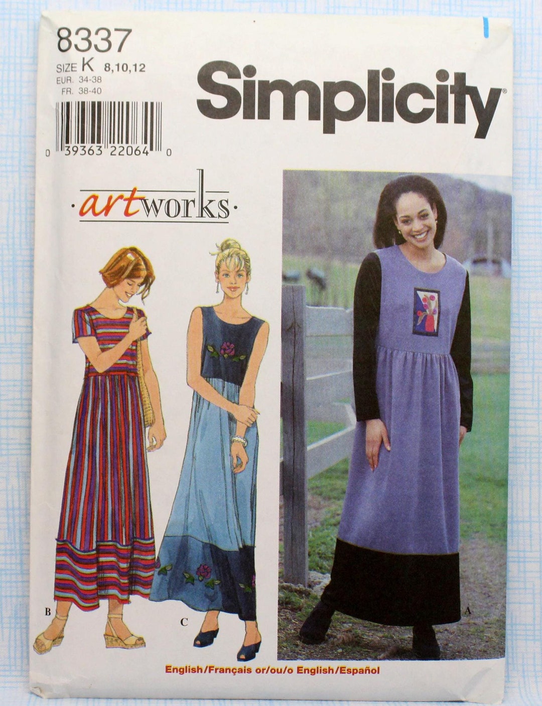 Simplicity Sewing Pattern 8337, Misses' Pullover Dress or Jumper, Uncut ...