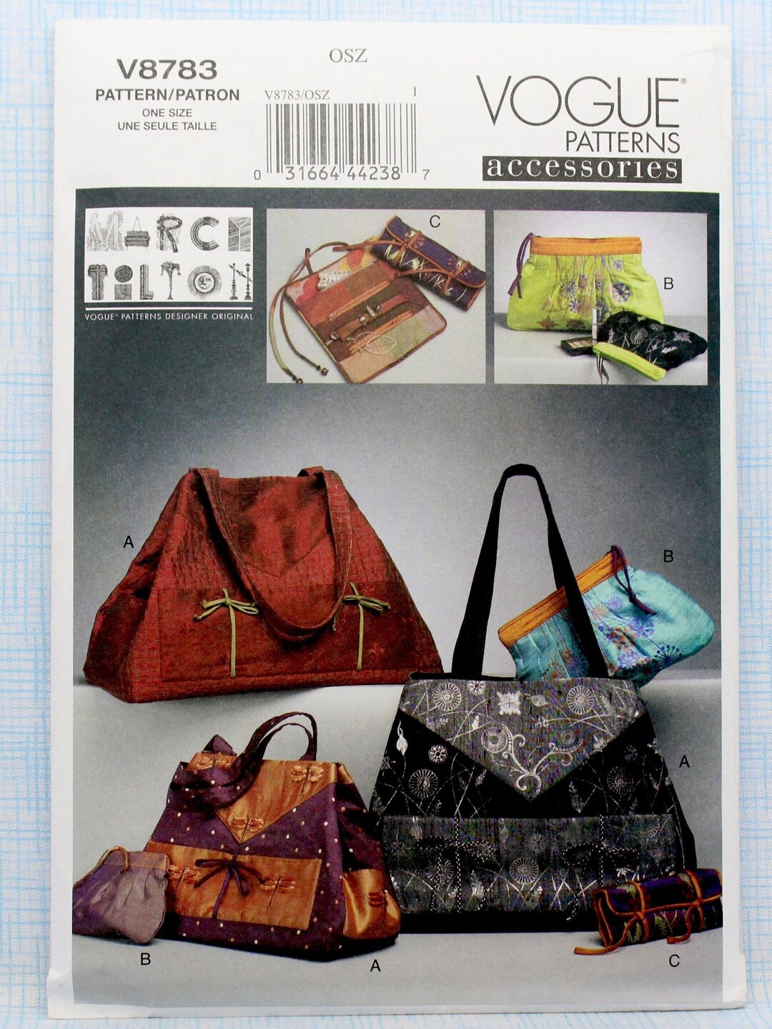 Vogue Sewing Pattern 8783, Tote and Zip Case and Jewelry Case, Uncut/ff ...