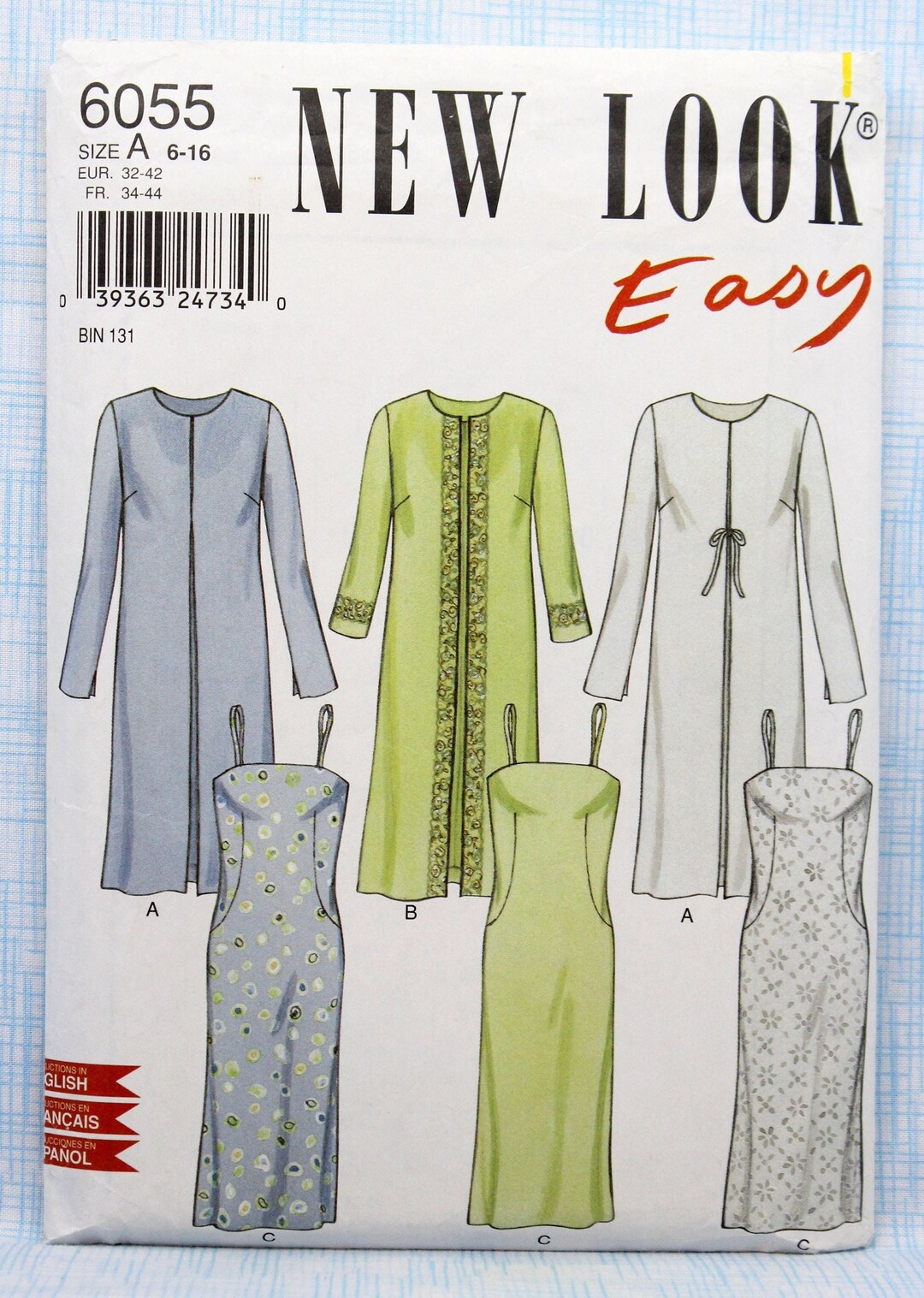 New Look Sewing Pattern 6055, Misses' Easy Dress With Shoulder Straps ...