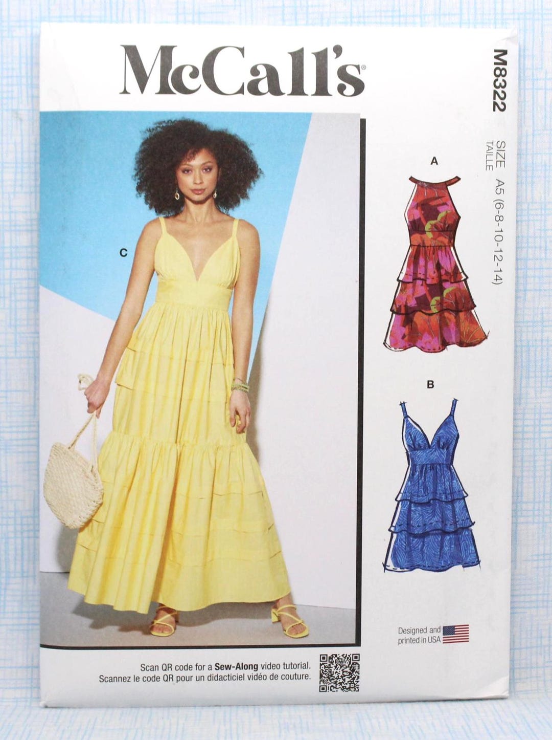 Mccall's Sewing Pattern 8322, Misses' Gathered Dresses With Length and ...