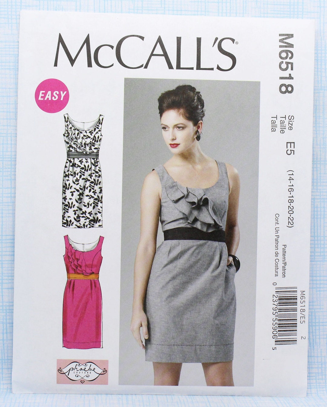Mccall's Sewing Pattern 6518, Misses' Fitted Bodice Dress Sewing ...