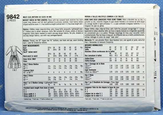 Sewing & Needlecraft Misses' Fitted Bodice Drop Waist Dress with Low ...