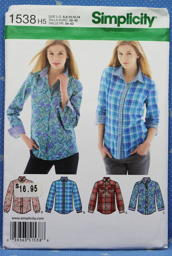 Simplicity Sewing Pattern 1538 Misses' Front Button - Etsy