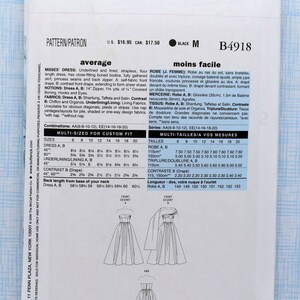 Butterick Sewing Pattern 4918, Misses' Retro Strapless Floor Length ...