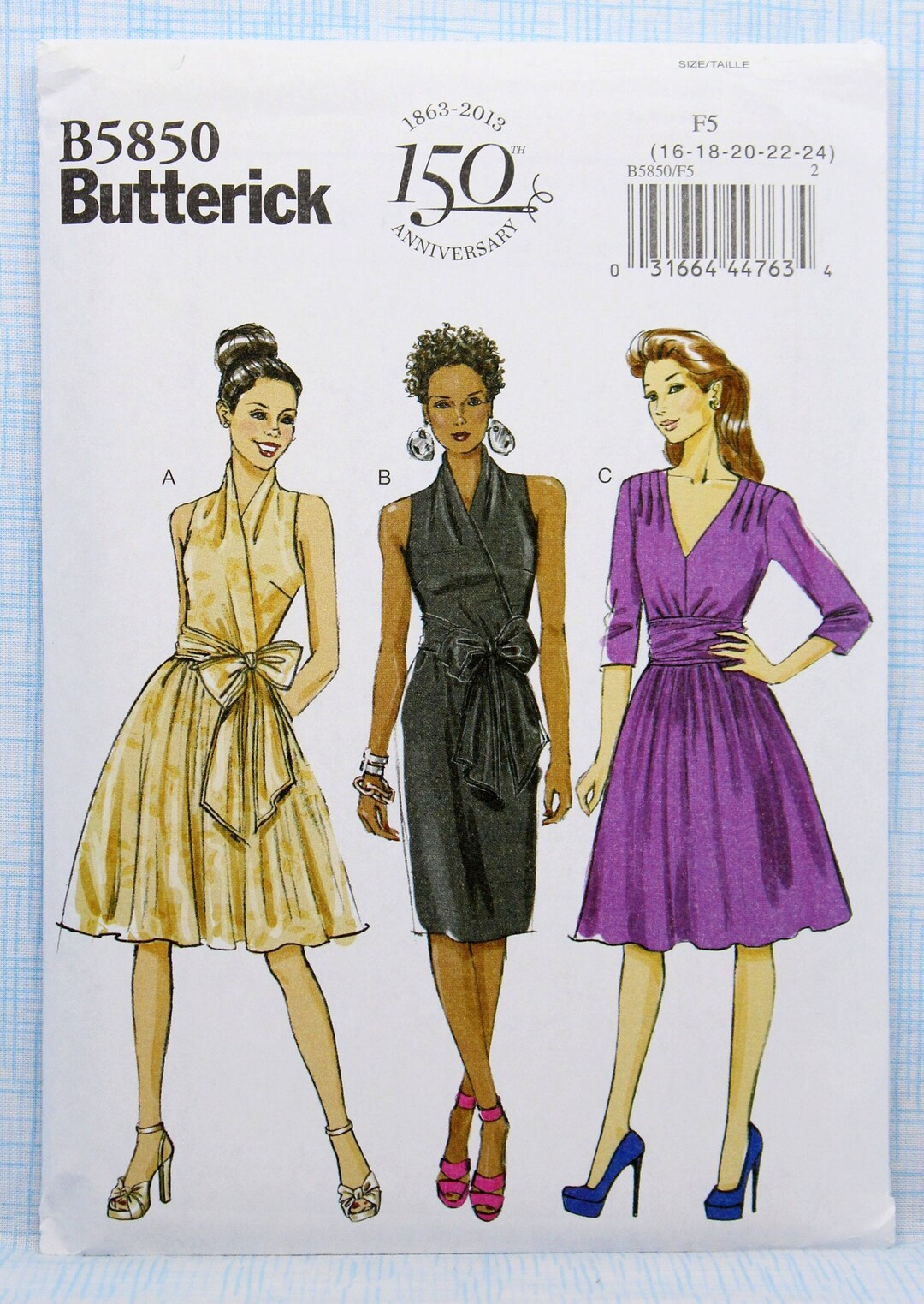Butterick Sewing Pattern 5850 Misses' Dress with Fitted - Etsy.de