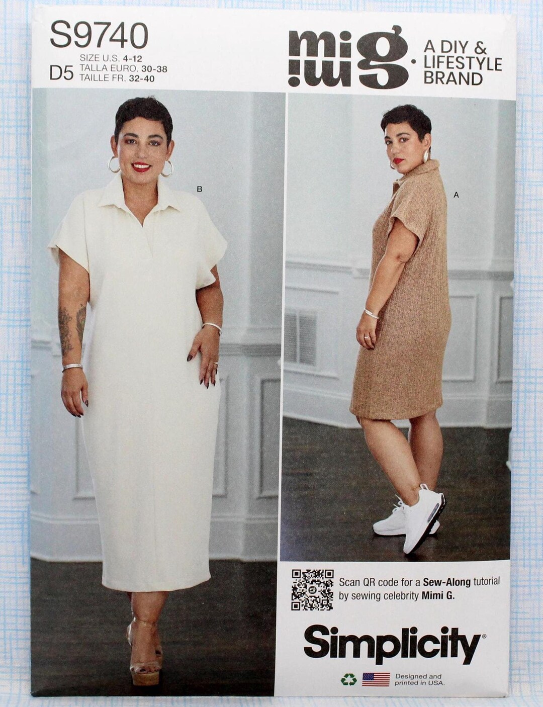 Simplicity Sewing Pattern 9740, Misses' Knit Dress in Two Lengths ...