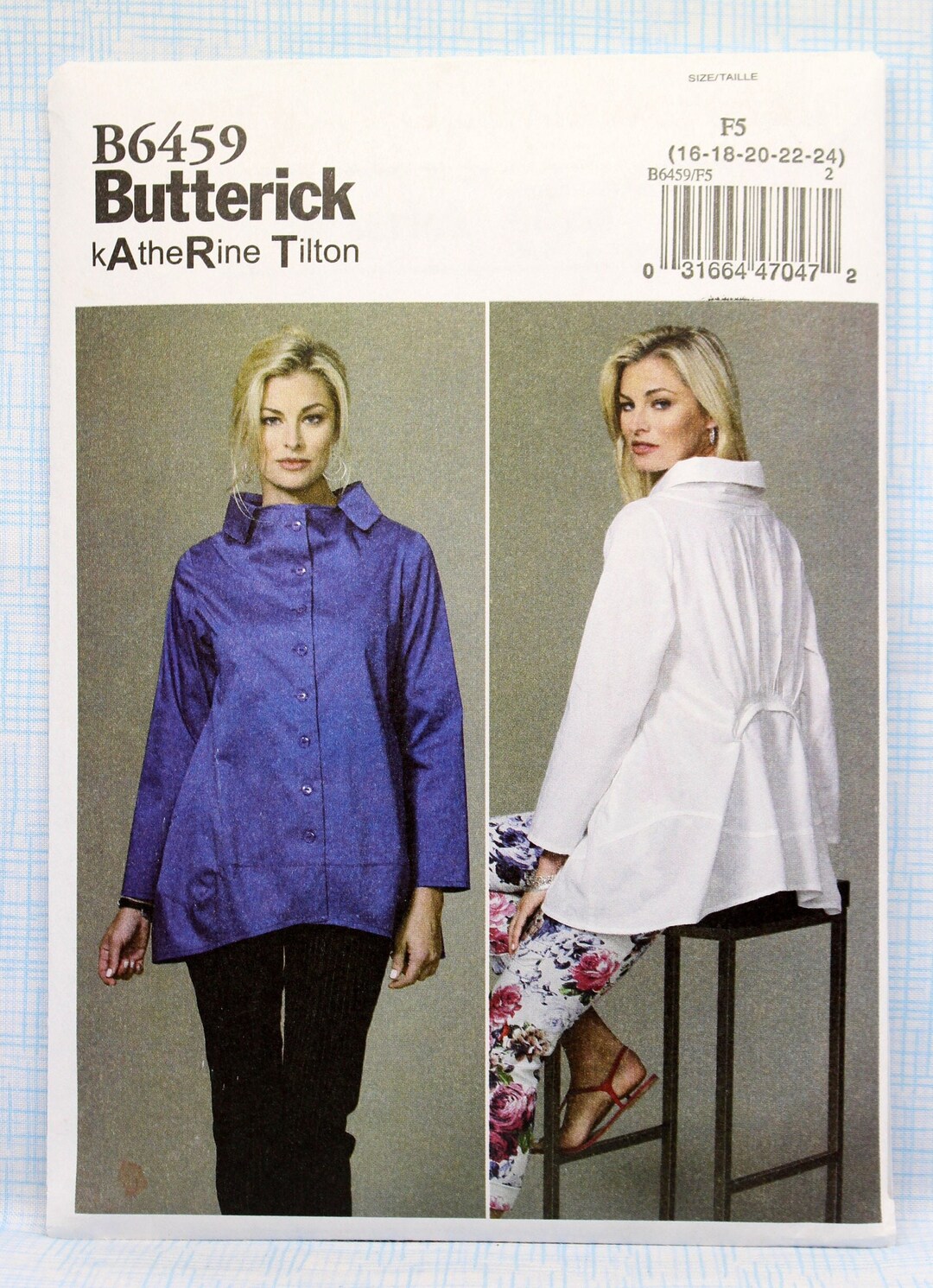 Butterick Sewing Pattern 6459 Misses Very Loose Fitting Top Misses