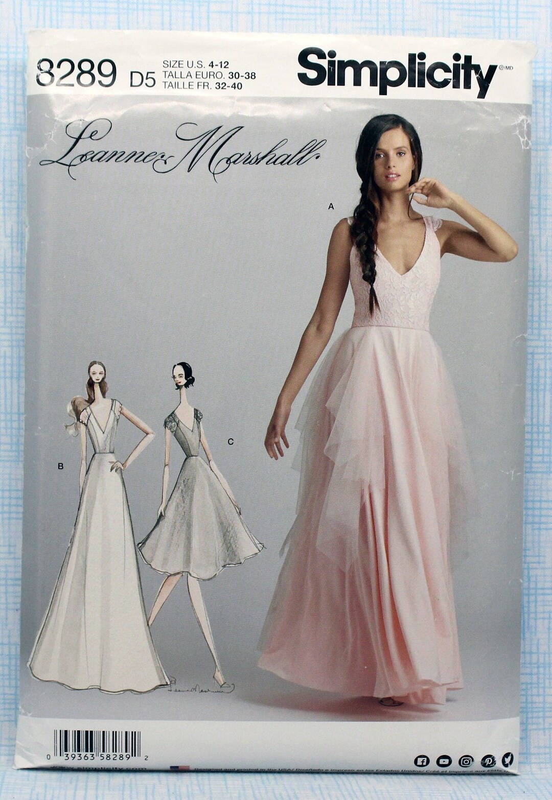 Simplicity Sewing Pattern 8289 Bridal Prom Special Occasion Dress ...