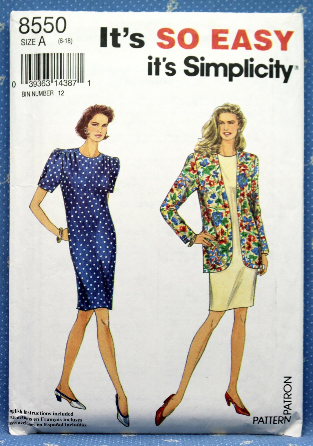 Simplicity Sewing Pattern 8550, Misses' Slim Dress With Jewel Neckline ...