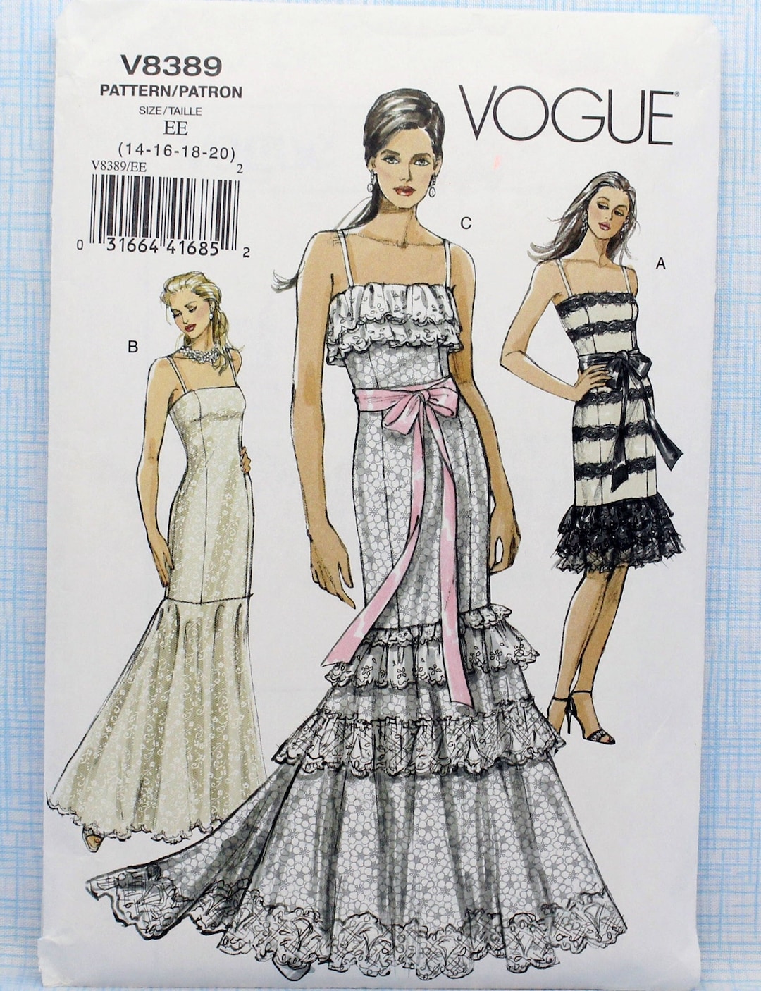 Vogue Sewing Pattern 8389, Misses'/miss Petite Dress With Shoulder ...