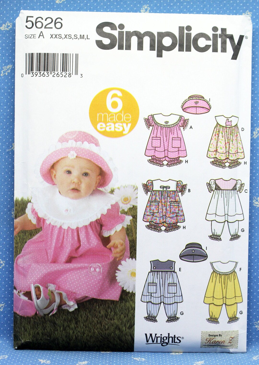 Simplicity Sewing Pattern 5626, Babies' Dress, Pantaloons, Panties and ...
