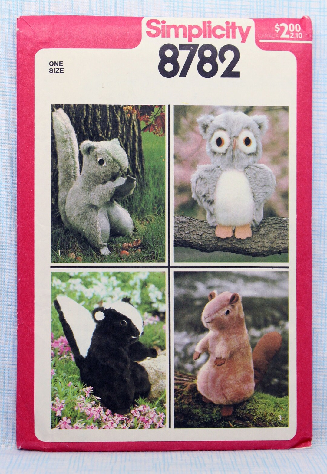 Simplicity Sewing Pattern 8782, Stuffed Toys, Uncut/ff, Stuffed ...
