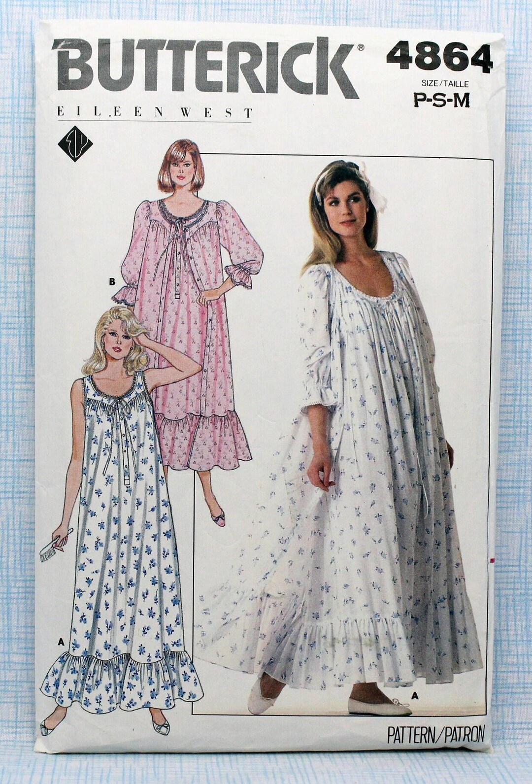 Butterick Sewing Pattern 4864, Misses' Flared Robe and Flared Nightgown ...