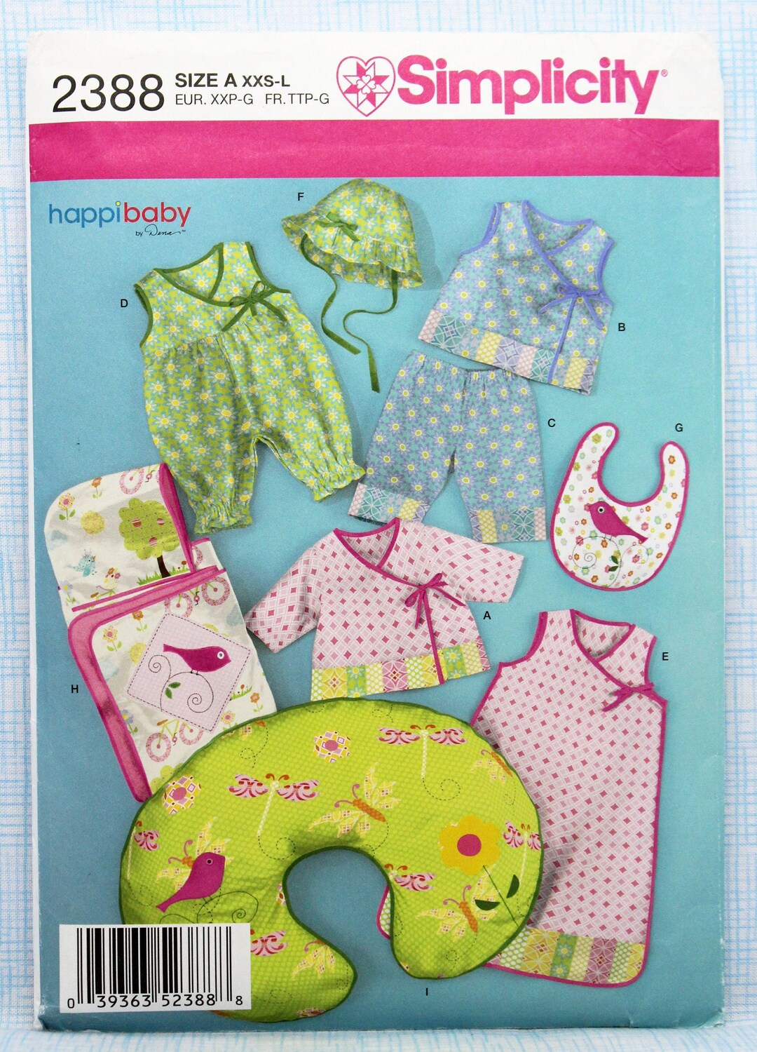 Simplicity Sewing Pattern 2388 Babies' Layette and Hat - Etsy