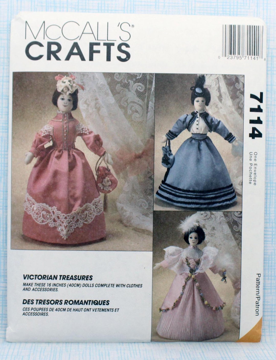 Mccall's Sewing Pattern 7114, 16" Victorian Doll and Gowns, Uncut/ff - Etsy