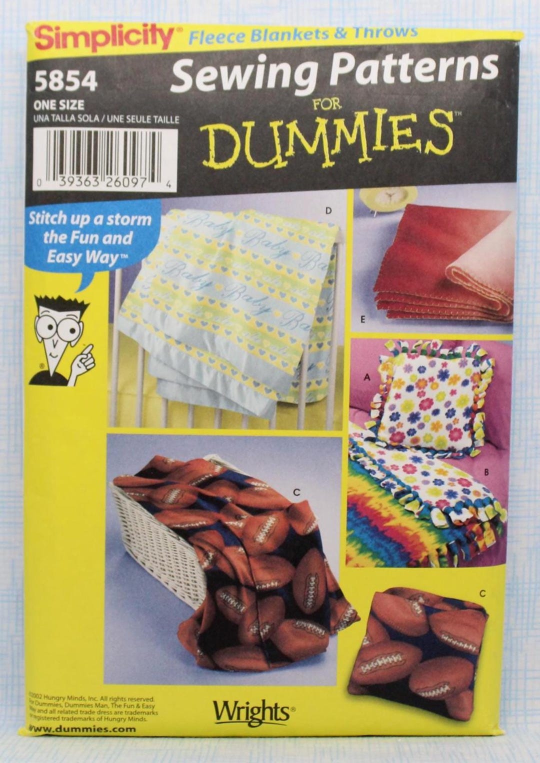 Simplicity Sewing Pattern 5854, Fleece Blankets and Throws, Uncut/ff ...