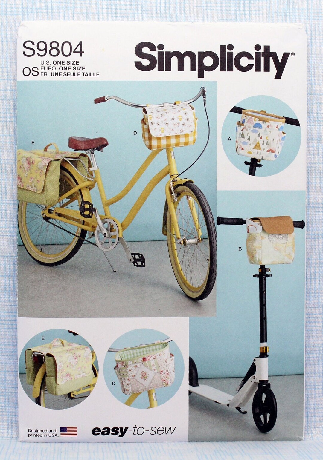 Simplicity Sewing Pattern 9804 Bicycle Baskets Bags and - Etsy
