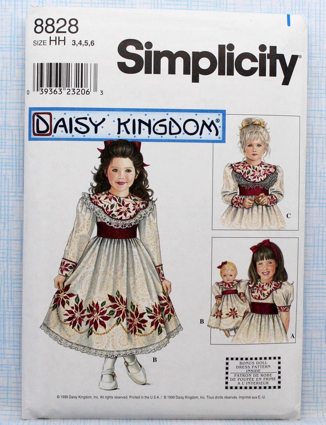 Simplicity Sewing Pattern 8828, Child's Dress and Matching Doll Dress ...