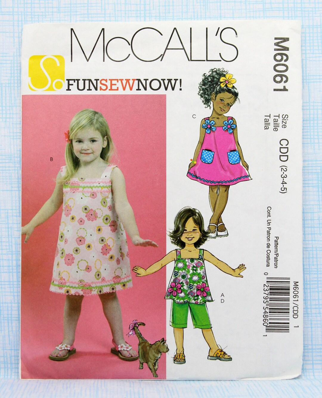 Mccall's Sewing Pattern 6061 Child's Top Dresses and - Etsy