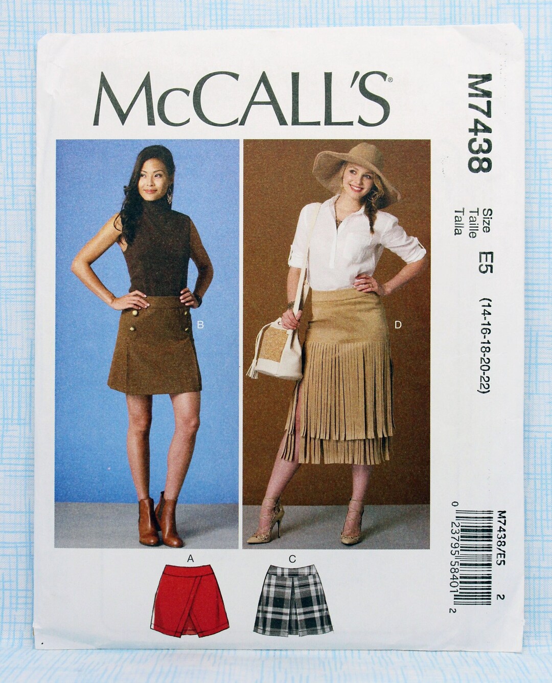 Mccall's Sewing Pattern 7438, Misses' Semi-fitted Skirts, Uncut/ff ...