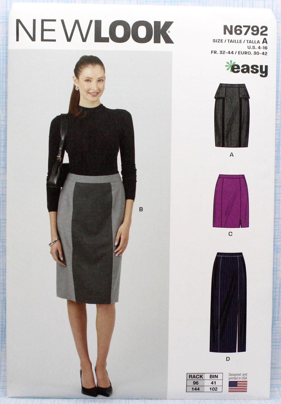 New Look Sewing Pattern 6792, Misses' Pencil Skirt With Length Options ...
