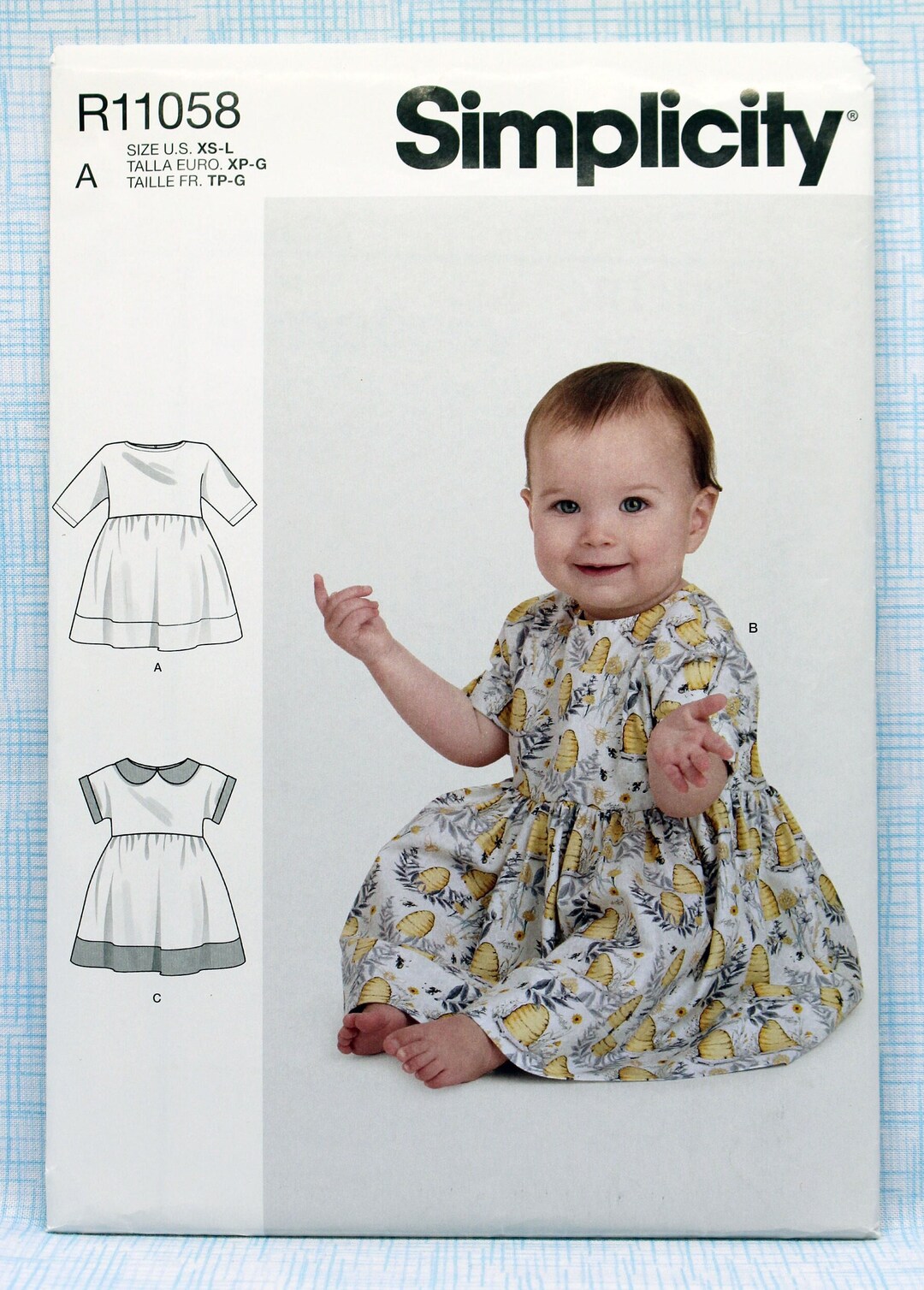 Simplicity Sewing Pattern R11058, Babies' Dresses Sewing Pattern ...
