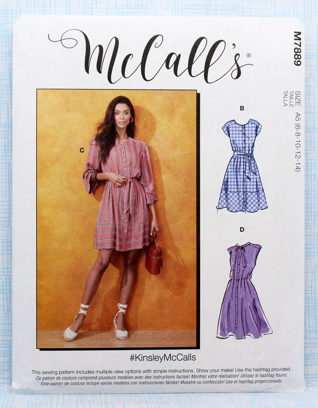 Mccall's Sewing Pattern 7889, Misses' Shirtdress and Top Sewing Pattern ...