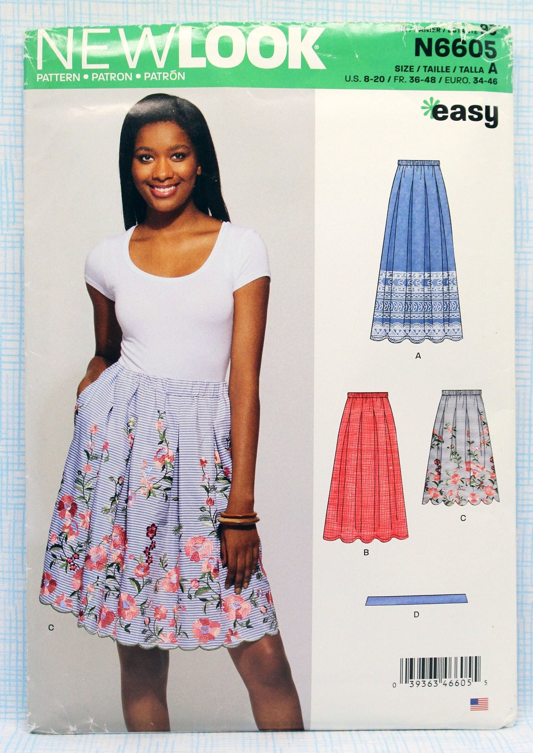 New Look Sewing Pattern 6605, Misses' Pleated With Elastic Band Waist ...