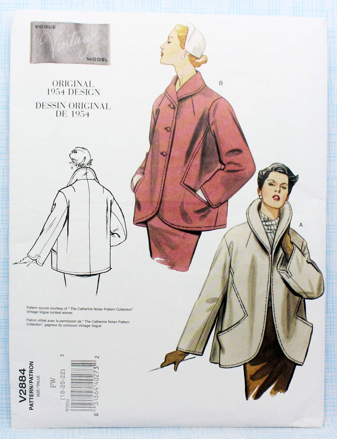 Vogue Sewing Pattern 2884 Misses' Loose-fitting Jacket, Uncut/ff ...